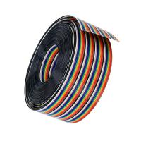 China 8/10/14/16/20/40/50 Pin Flat Ribbon Extension Data Cable with Red Edge and Customizable Insulation Materials for sale