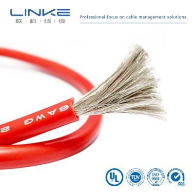 China Tinned Copper Silicone Wire Cable with High Flexibility 500V Voltage and High Temperature Resistance for sale