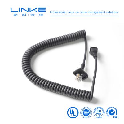 China Category 6 Gigabit Shielded Industrial Spring Network Cable With RJ45 Connector For Industrial Ethernet for sale