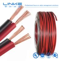 China 2468 VW-1 80°C 300V 22AWGx2C Flat Ribbon Wire UL2468 2 Core PVC Speaker Cable for sale
