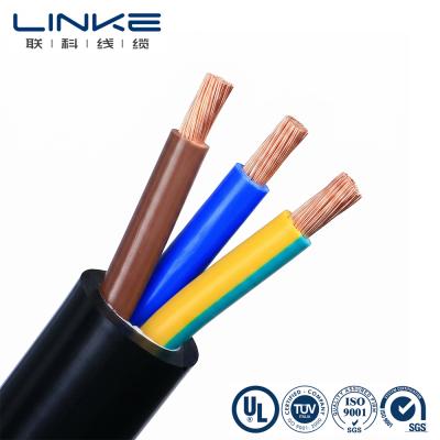China H05VV-F 3 Core 6mm Flexible Power Cable Fine Stranded Copper Conductor PVC Sheathed Multicore Electrical Wire for sale