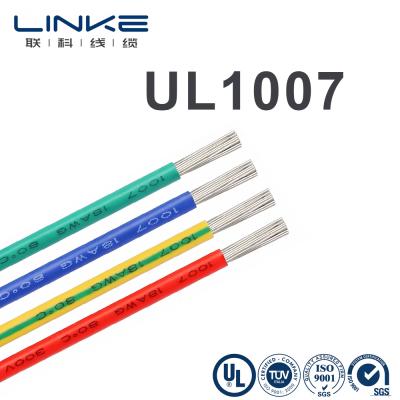 China UL1007 Electronic Hook-Up Wire with Tinned Copper Conductor 300V Rated and Customizable PVC Sheath for sale