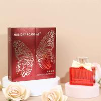 China Luxury Gold Foil Stamped Butterfly Wing Design Perfume Gift Box with Eco-Friendly Cardboard for sale
