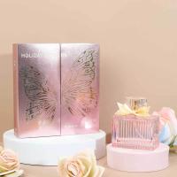 China Luxury Gold Foil Stamped Butterfly Wing Design Perfume Gift Box with Eco-Friendly Cardboard for sale