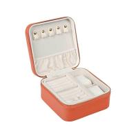 China Custom Quilted Leather Travel Jewelry Box, Portable Jewelry Organizer Storage Case for sale