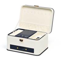 China Premium Customizable PU Leather Jewelry Box with Mirror for sale
