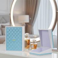 China Delicate Durable Blue Leather Perfume Box for sale