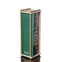 China Custom Engraved Logo Premium Wood Material Sliding-lid Wine Gift Box with Smooth Slide Design for sale