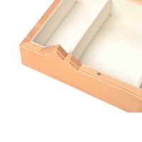 China Handcrafted Wooden Jewelry Box with Carved Groove Design, Custom Wholesale Wood Jewellery Gift Box for sale