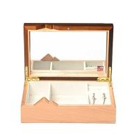 China Handcrafted Wooden Jewelry Box with Carved Groove Design, Custom Wholesale Wood Jewellery Gift Box for sale