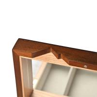 China Handcrafted Wooden Jewelry Box with Carved Groove Design, Custom Wholesale Wood Jewellery Gift Box for sale
