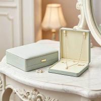 China Soft Microfiber Suede Jewelry Gift Box for Necklaces, Custom Wholesale Necklace Packaging Box for sale