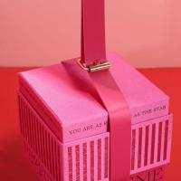 China Luxury Wedding Gift Boxes Wholesale With Leather Handle for sale