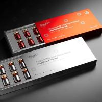 China Custom 2ml 3ml 5ml Peptide Vial Storage Box 10 Vials Rigid Silver Cardboard Oral Liquid Box Wholesale for sale