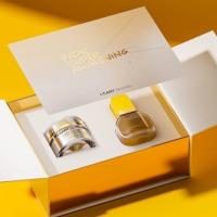 China Custom Double Door Hot Stamping Cosmetic Perfume Gift Box With Logo for sale