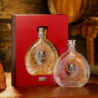 China Red Leatherette XO Brandy Gift Box Luxury Single Spirit Bottle Packaging Wholesale for sale