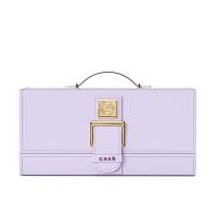 China Purple Leather Flip Top Liquor Gift Box With Handle Drawer Whiskey Box Wholesale for sale