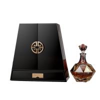 China Custom Trapezoid Wooden Double Door Liquor Gift Box Spirits Whiskey Box Wholesale for sale