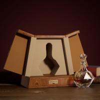 China Custom Trapezoid Wooden Double Door Liquor Gift Box Spirits Whiskey Box Wholesale for sale