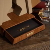 China Custom Trapezoid Wooden Double Door Liquor Gift Box Spirits Whiskey Box Wholesale for sale