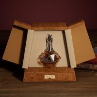 China Custom Trapezoid Wooden Double Door Liquor Gift Box Spirits Whiskey Box Wholesale for sale