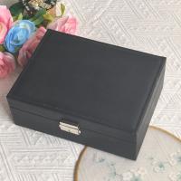 China Multi Layer Leather Jewelry Box Luxury Necklace Earring Storage Organizer Wholesale for sale