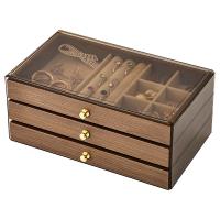 China Multi Layer Leather Jewelry Box Luxury Necklace Earring Storage Organizer Wholesale for sale