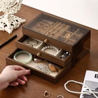 China Multi Layer Leather Jewelry Box Luxury Necklace Earring Storage Organizer Wholesale for sale