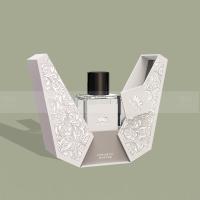 China Custom Irregular Double Door Perfume Box Laser Cut Pattern Luxury Perfume Gift Box Wholesale for sale