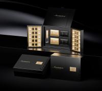 China Luxury Black Gold Double Door Skincare Gift Set Multi Drawer Cosmetic Box With Leather Handle Wholesale for sale