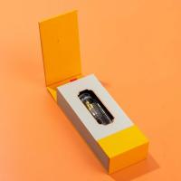 China Custom Color Block Flip Top Perfume Box With Window EVA Insert Mini Perfume Packaging Wholesale for sale