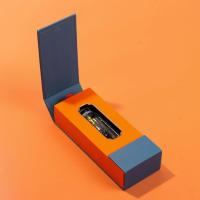 China Custom Color Block Flip Top Perfume Box With Window EVA Insert Mini Perfume Packaging Wholesale for sale