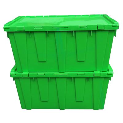 China Stacking Plastic Turnover Box 600x400x300mm HDPE Storage Crate Logistics Container for sale