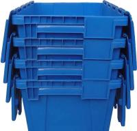 China Plastic Euro Stacking Containers with Lids 600x400mm Warehouse Storage Stack Nest for sale
