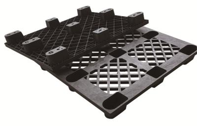 China 4 Way Entry 9 Feet HDPE Nestable Plastic Pallet 1200x1000mm 1.5T Static Load for sale