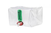 China 4L Collapsible Jerry Can LDPE Water Cubitainer with Lid Clear Liquid Container for sale
