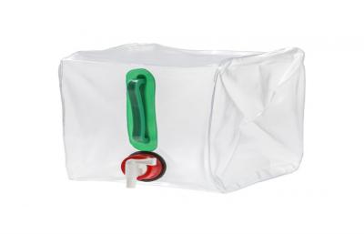 China 4L Collapsible Jerry Can LDPE Water Cubitainer with Lid Clear Liquid Container for sale