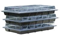 China Plastic Seed Germination Trays with Drain Holes 50 Cell Nursery Seeding Tray for sale