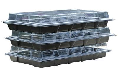 China Plastic Seed Germination Trays with Drain Holes 50 Cell Nursery Seeding Tray for sale