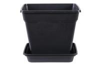 China PP Resin Square Flower Pots with Chassis Anti Extrusion Blown Plastic for Succulents 4 Inch for sale