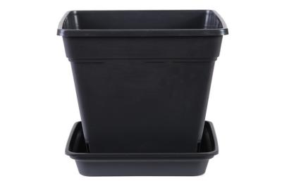China PP Resin Square Flower Pots with Chassis Anti Extrusion Blown Plastic for Succulents 4 Inch for sale