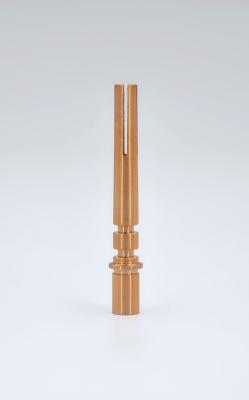 China Laser Cutting C3604 Brass Parts Minimal Wear With Turning Outer Shape / Sawing Slot for sale