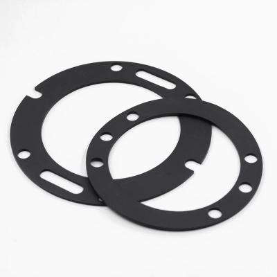 China NBR Rubber Round Hole Flat Gasket KTW Approved 54C to 135C Oil Resistant Custom Parts for sale
