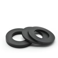 China FKM Molded Rubber Seal Black Low Compression Set Rubber Flat Washer for sale