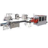 China Xinyun Automatic Facial Tissue Production Line 120 Cuts/Min Vacuum Adsorption Folding for sale