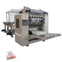 China Xinyun Automatic Facial Tissue Production Line 120 Cuts/Min Vacuum Adsorption Folding for sale