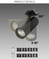 China Rotatable Semi Recessed Spotlight Commercial Adjustable SpotLight for sale