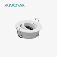 China IP20 Renewable MR16 Downlight Housing Tilted Cutout 82mm Downlight Enclosure for sale