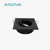 China Square Tilted Downlight Frame Glare Reduction MR16 Downlight Housing for sale