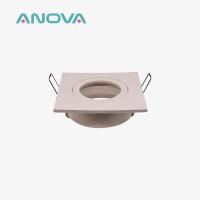 China Bamboo Fiber Downlight Enclosure Square Recessed MR16 Downlight Housing for sale